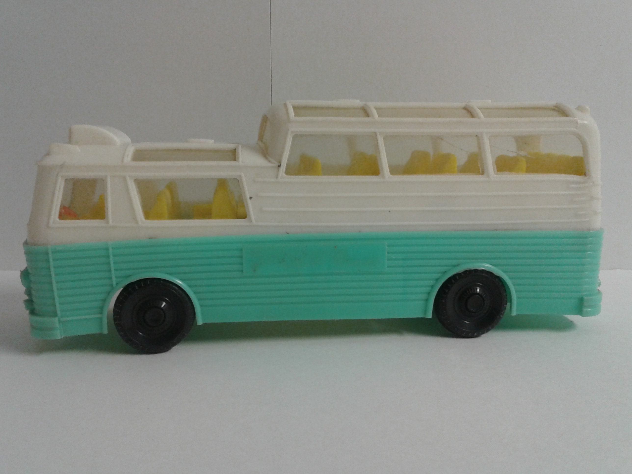 Vintage 60's MAK'S TOYS Plastic Tour Bus Tudor Rose | Etsy