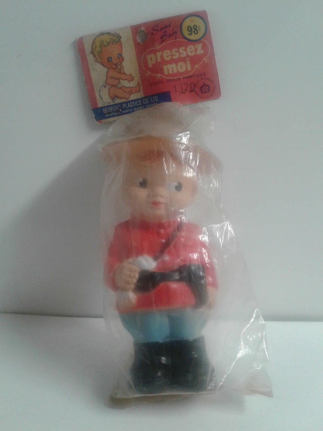 Vintage Mountain Police Doll Rubber Squeeze Toy - Soni Baby Toy Company ...