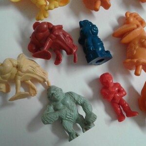 Lot of 12 Vintage Hard Plastic Figure Toys - Etsy