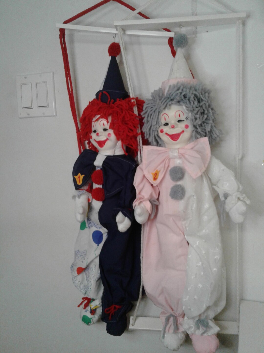 You Choose! Vintage 26 Inch Hanging Jester Clown Dolls - Etsy