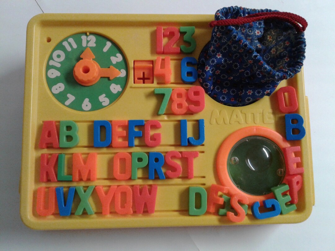 Vintage Mattel ABC 123 Children Activity Play Board - Etsy
