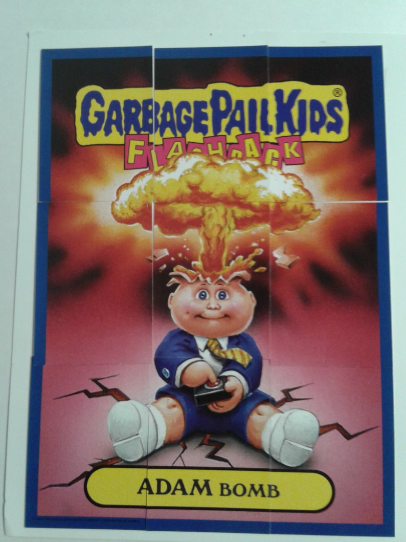 Garbage Pail Kids Flashback ADAM BOMB Stickers Page + 1 Sealed Wax Pack ...