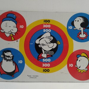 Popeye & Friends Metal Tin Game Target King Features Syndicate Vintage ...