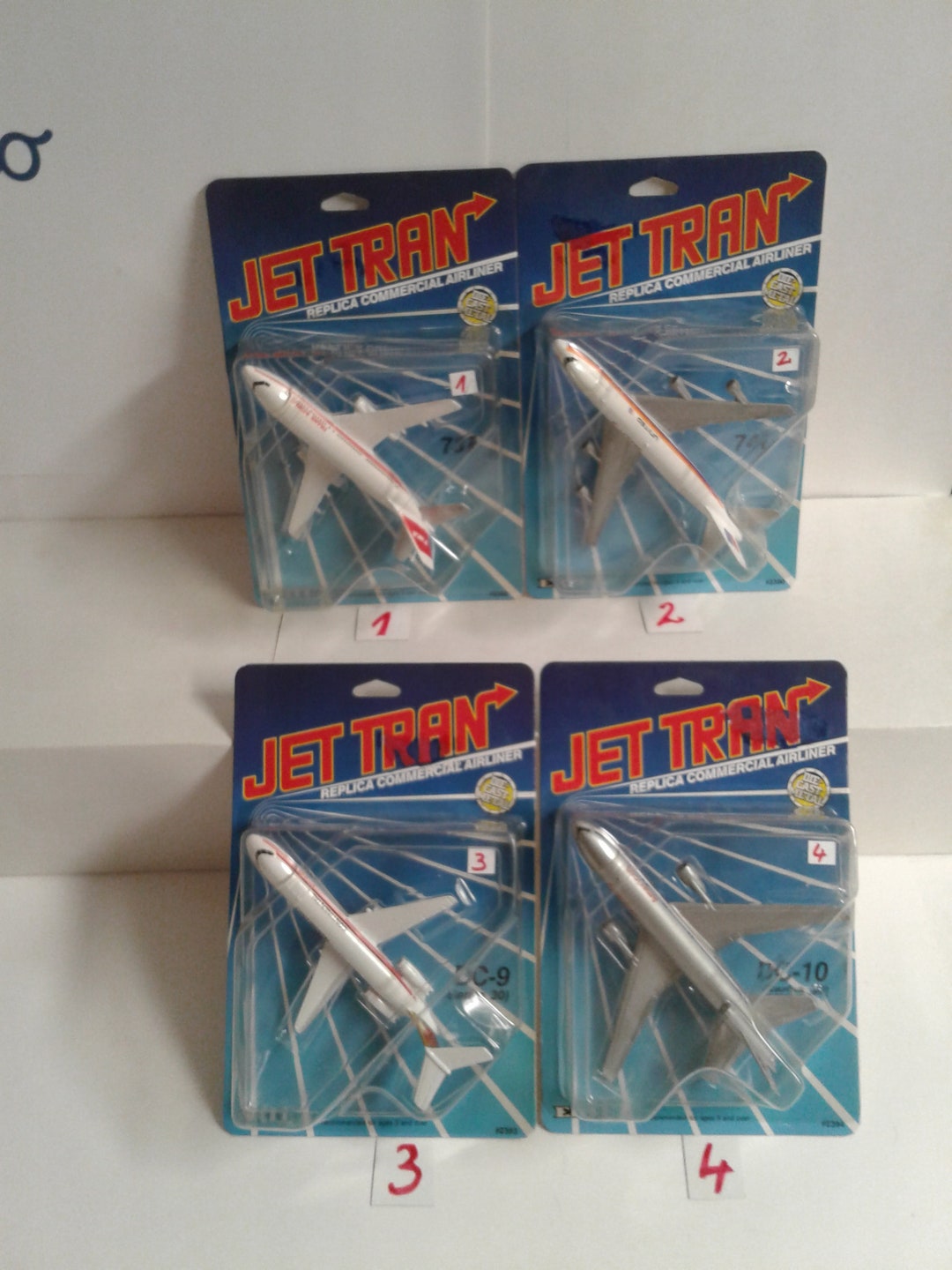 You Choose! ERTL Jet Tran Replica Commercial Airliner Die Cast Model ...