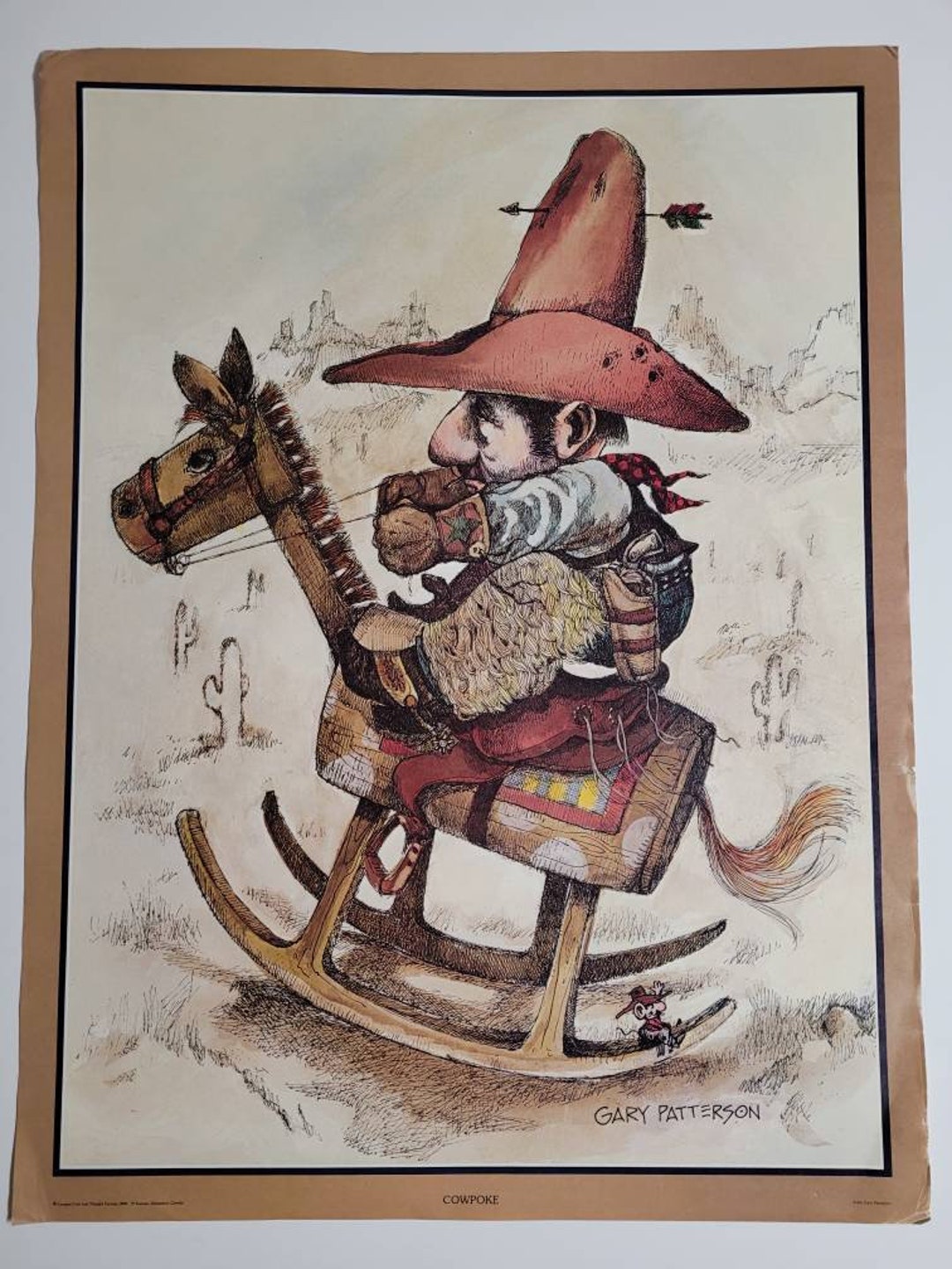 18x24" Cowpoke - Famous Cartoonist Gary Patterson Print - Etsy