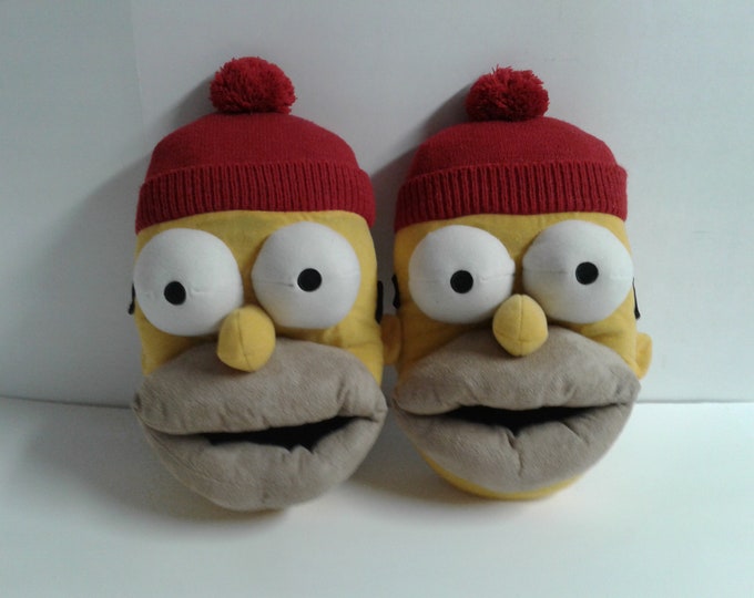 Original the Simpsons Plush Homer Simpson Slippers Unisex Adults L Size ...