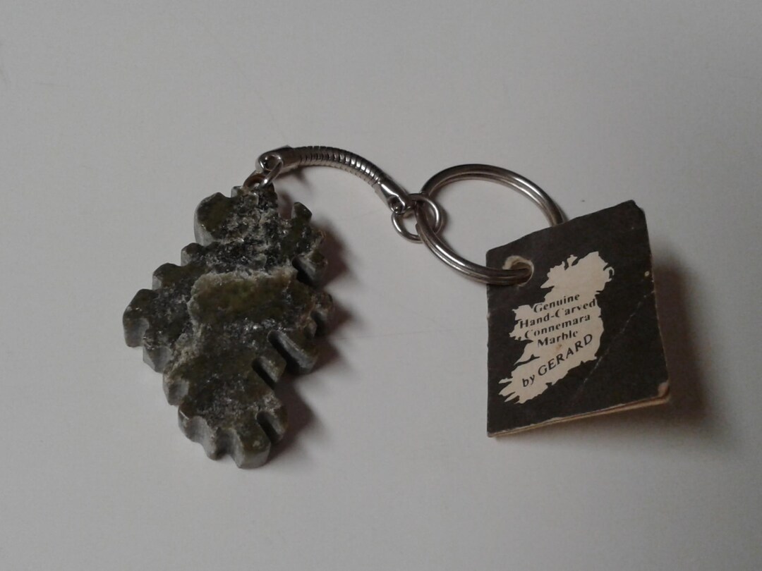 Genuine Hand Carved Connemara Marble Ireland Keychain by Gerard - Etsy