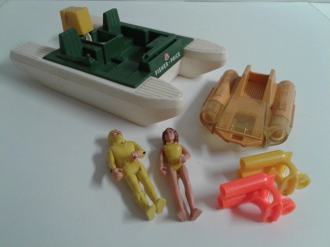 Fisher Price Adventure People Wilderness Patrol Pontoon Boat + Figures ...