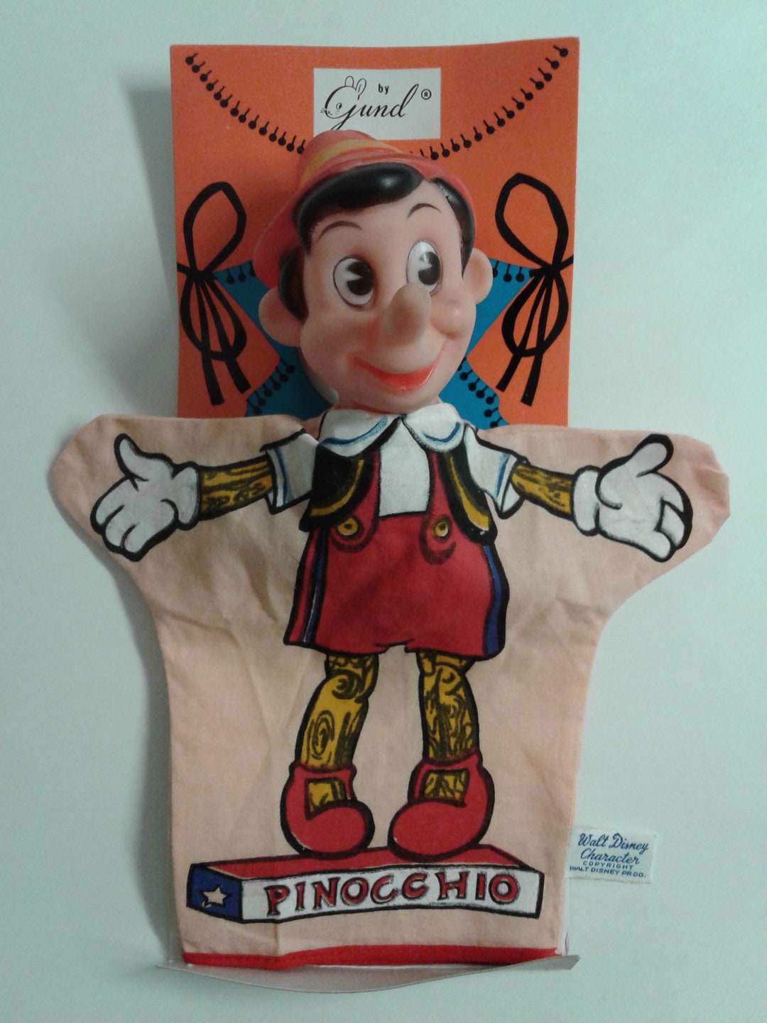 Pinocchio Hand Puppet Gund/walt Disney Prod. Vintage 70s - Etsy