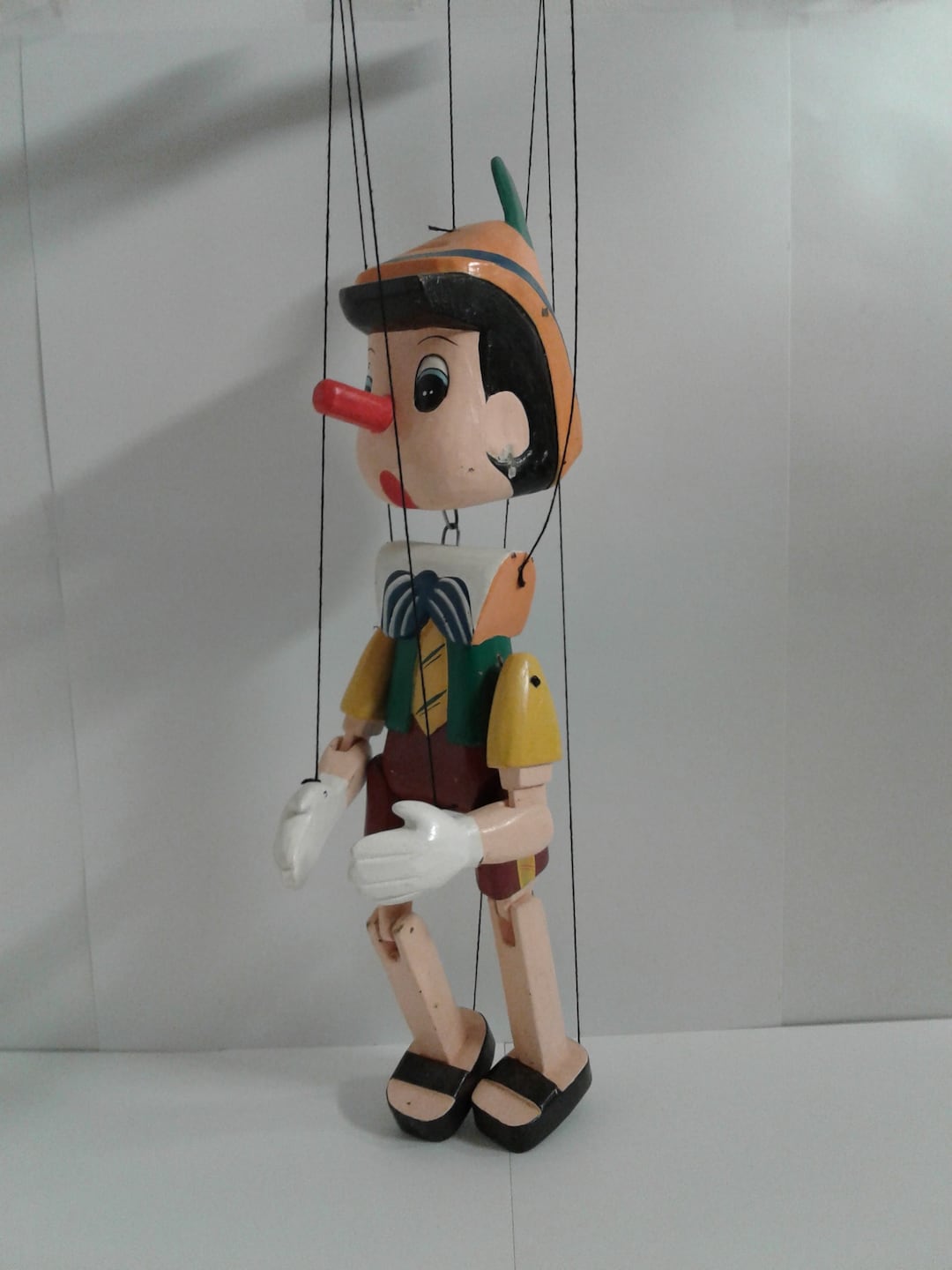 Vintage 24 Inch Pinocchio Wood Puppet/marionette Handcrafted Puppet ...