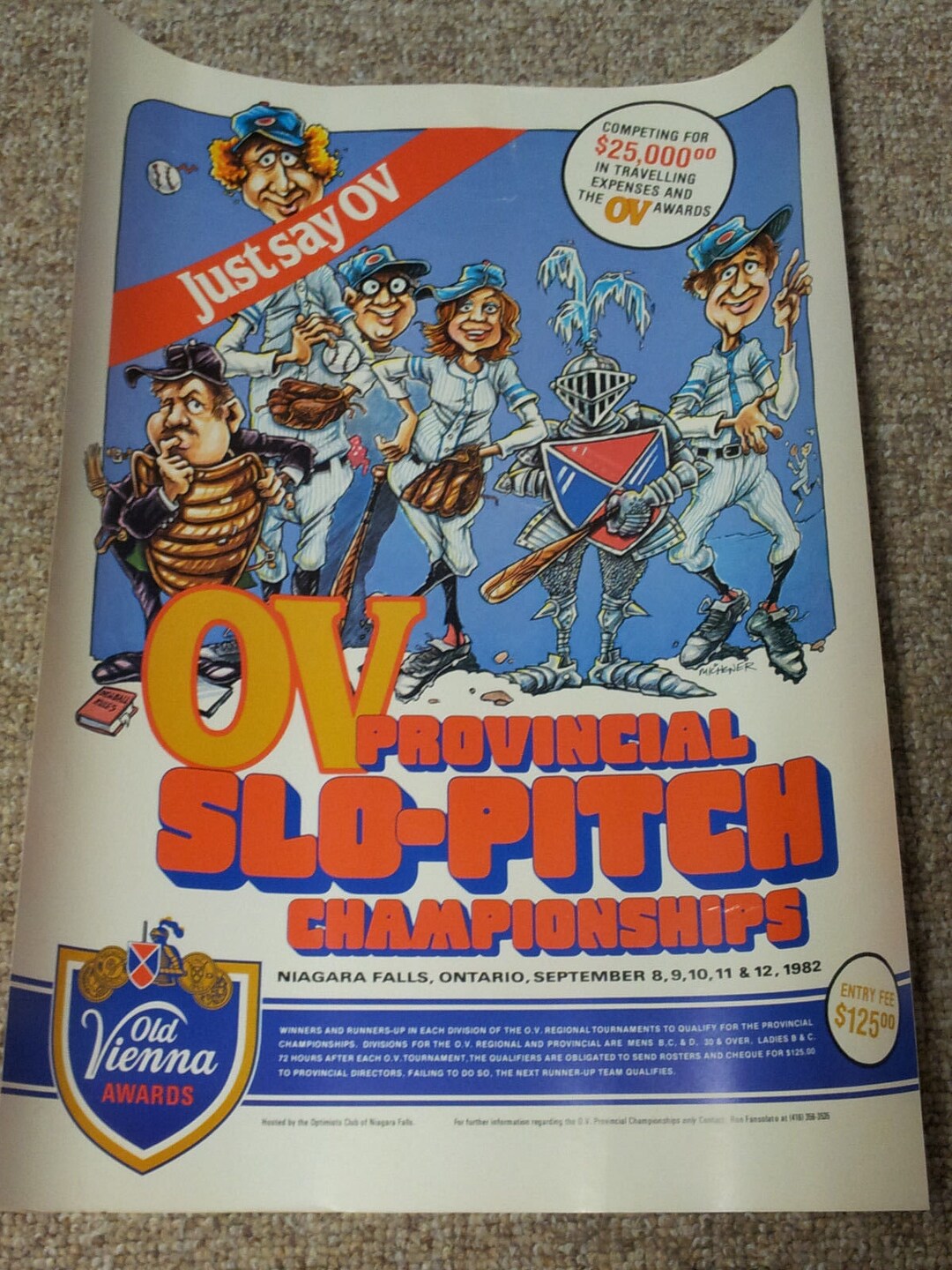 Vintage OV Provincial SLO-PITCH Championship 18x24" Poster - Etsy