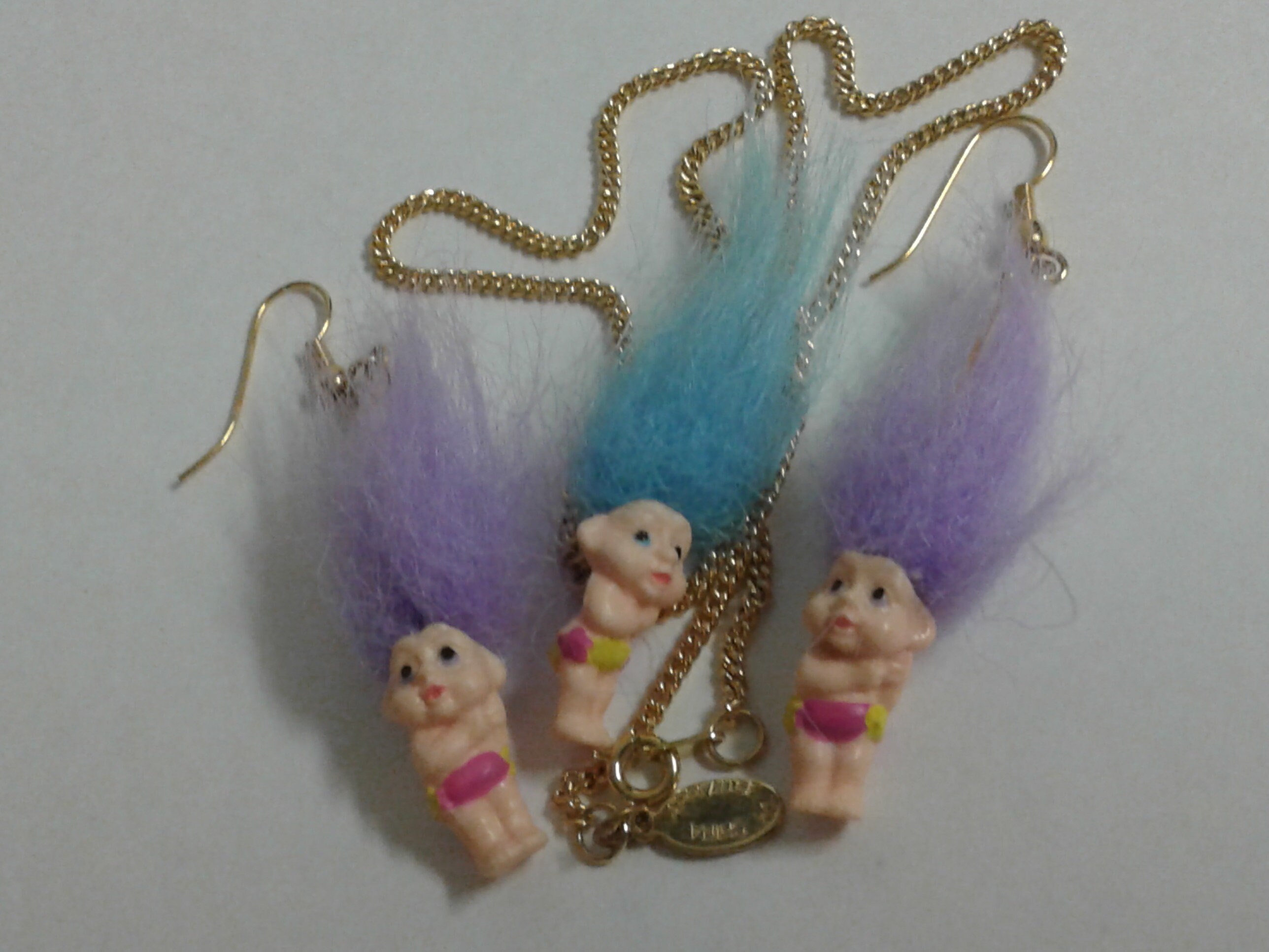 TREASURE TROLL Troll Dolls Jewelry Set Earrings/Pedant | Etsy