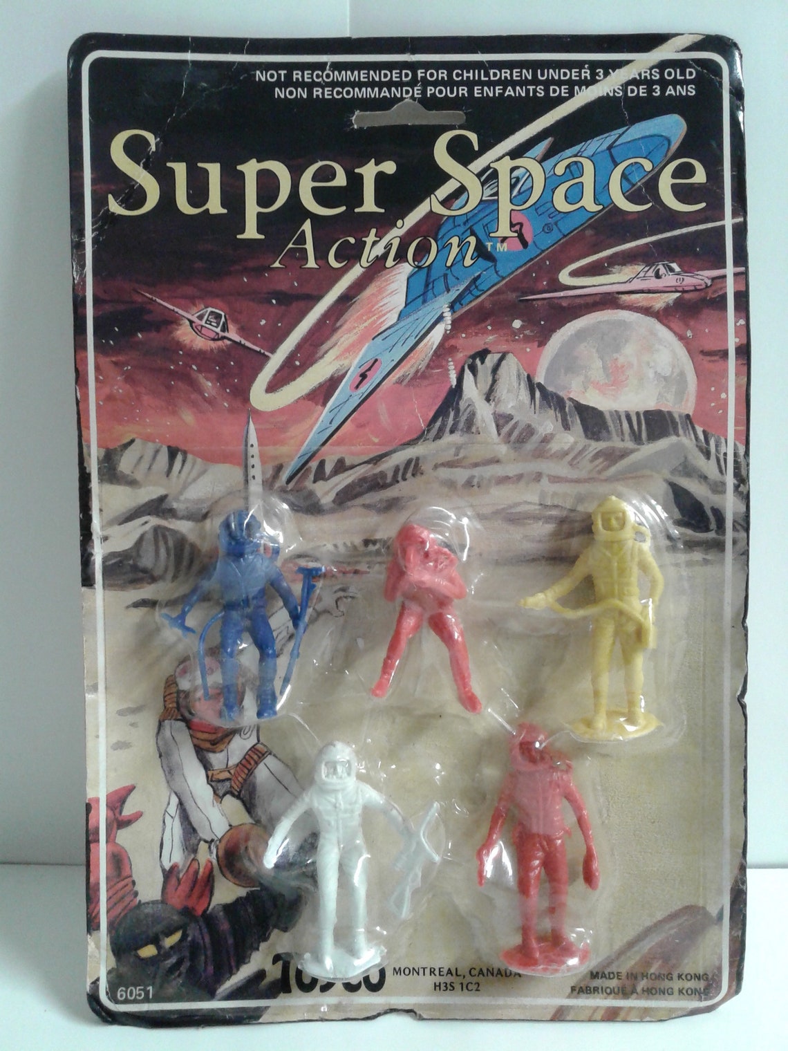 Vintage Toyco Toys Spaceman Astronaut Plastic Figures 5 Pieces | Etsy