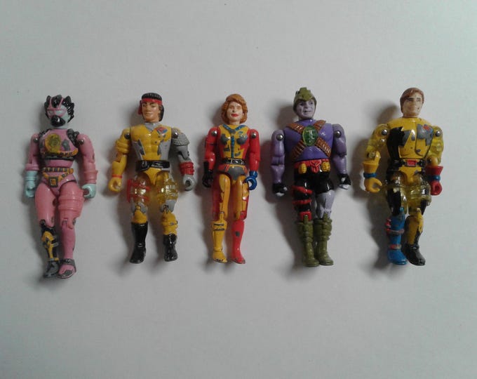 Lot of 5 Bionic Six Die Cast Metal 3.75 Inch Action Figure Vintage ...