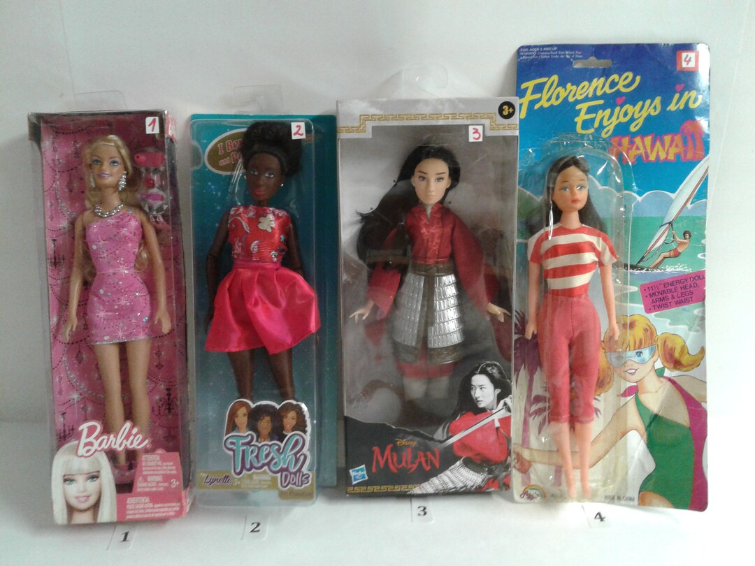 You Choose! Collectible Dolls Barbie, Lynette, Princess Mulan, Florence ...