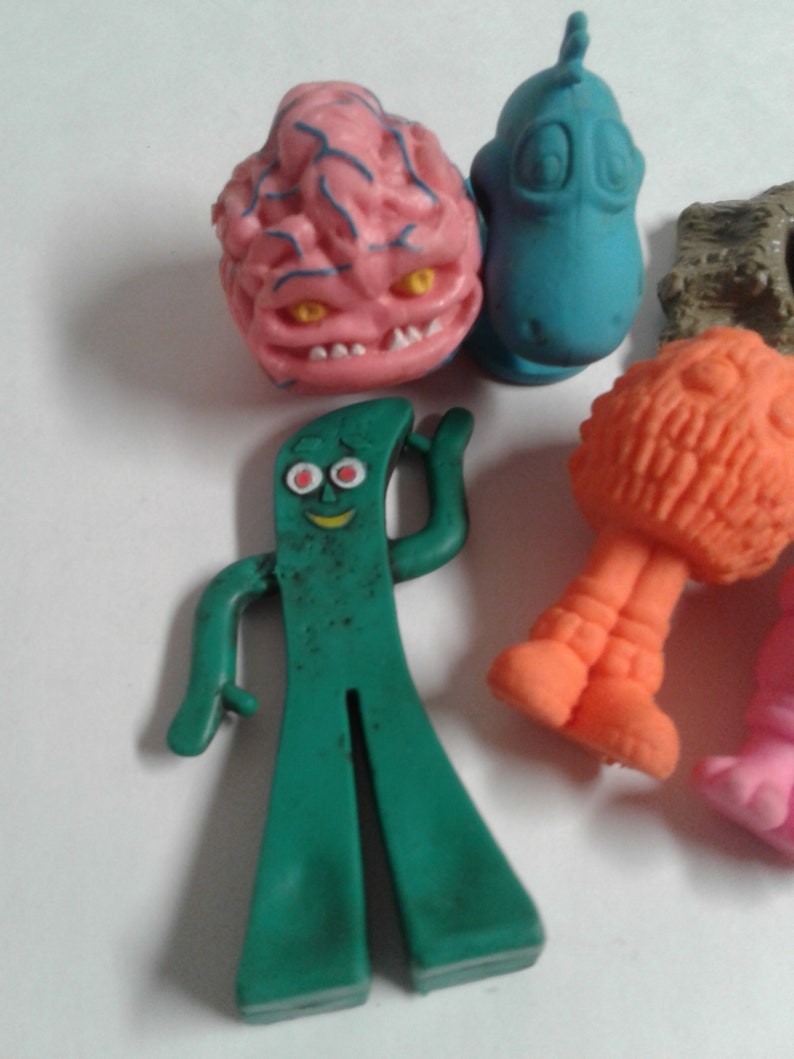 Mixed Lot of 7 Mcdonald's / Gumby / Rubber Eraser Toy Figures - Etsy