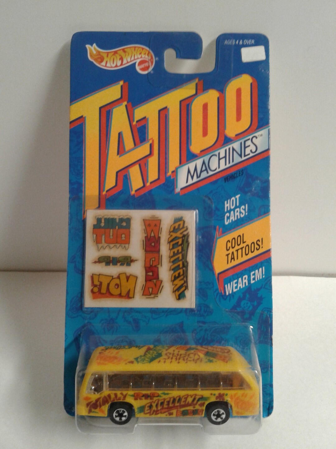 Hot Wheels Tattoo Machines Bus Boys Yellow #3502 Vintage 1992 - Etsy