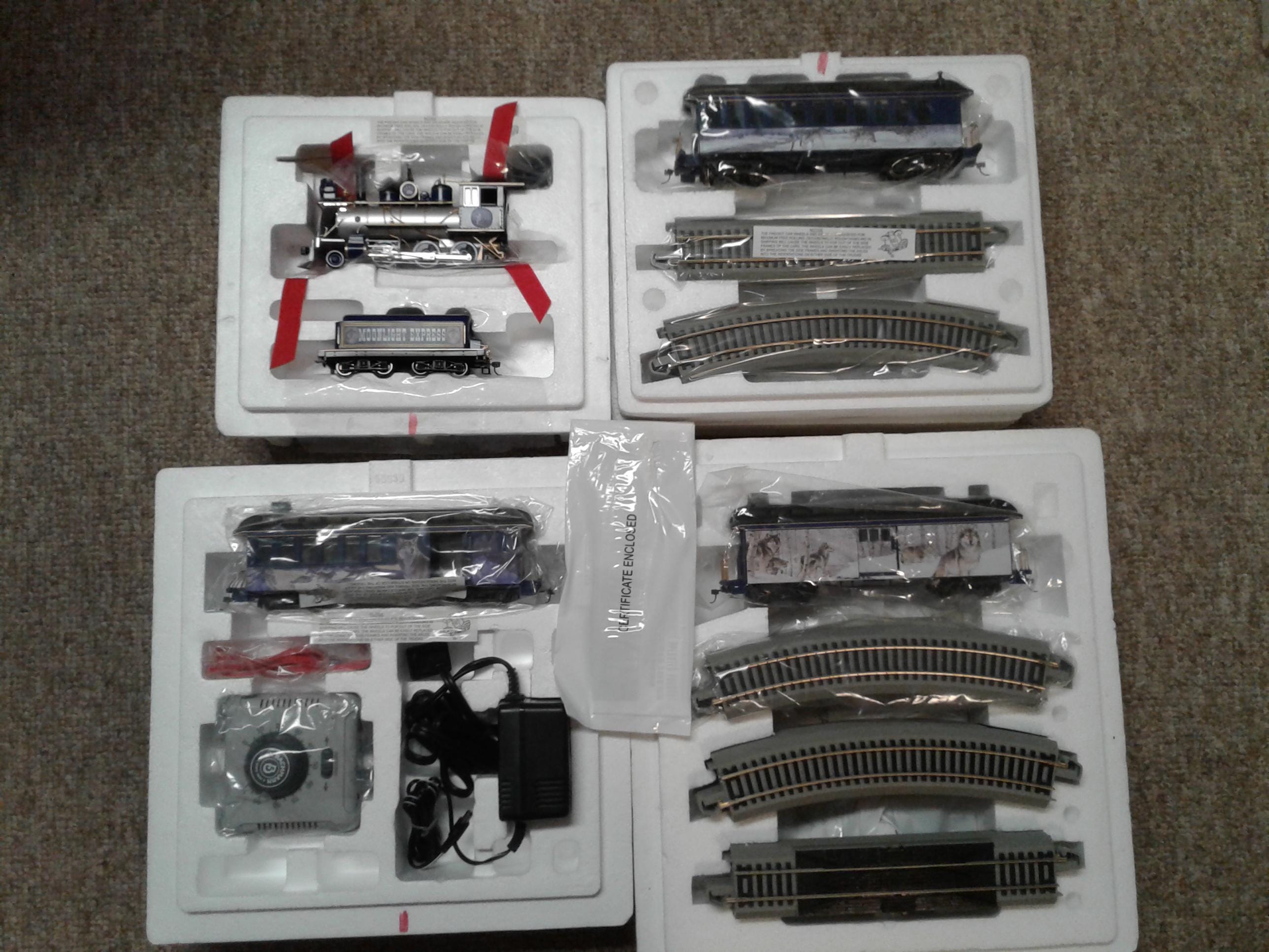 Hawthorne Village Moonlight Express Wolf Train Set, 4 Sets (boxes) Lot ...