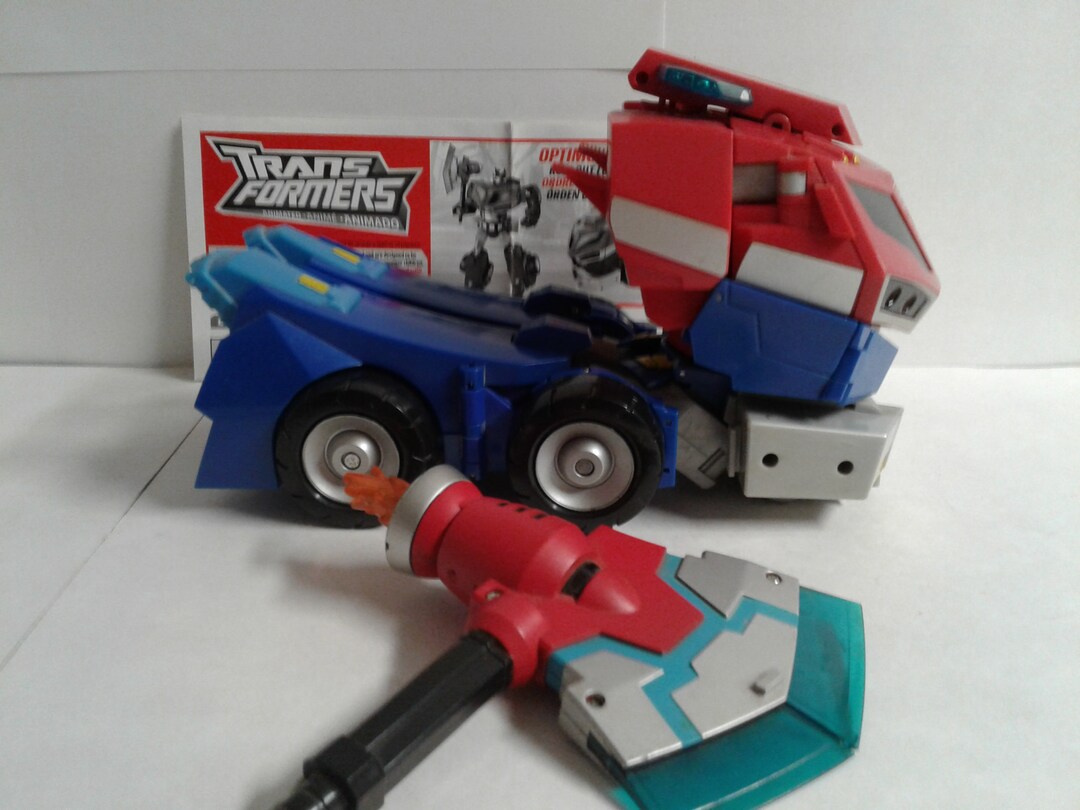 Transformers Animated Roll Out Command OPTIMUS PRIME Figure Complete - Etsy