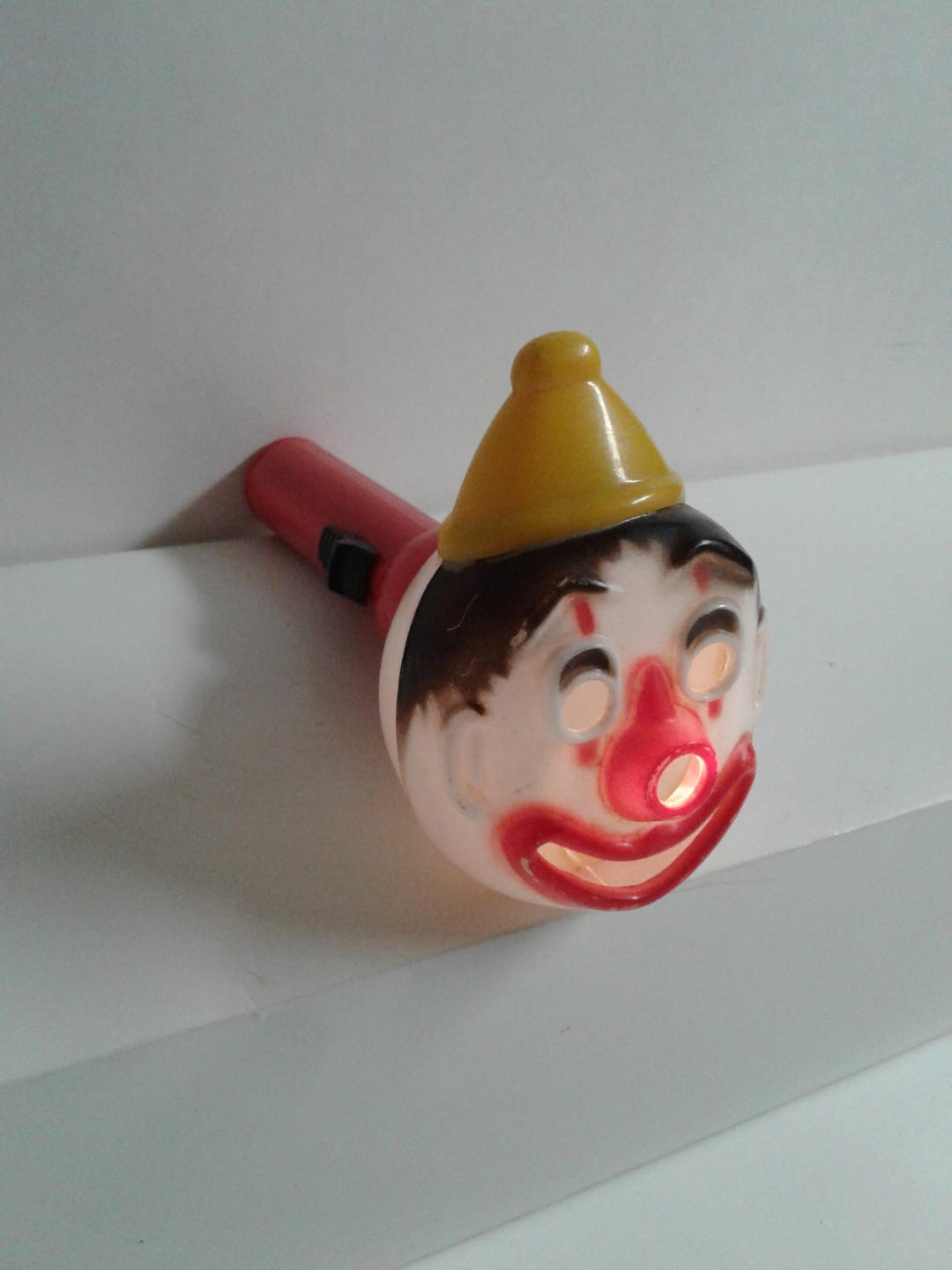 Vintage Blow Mold Clown Face Flashlight Hong Kong - Etsy