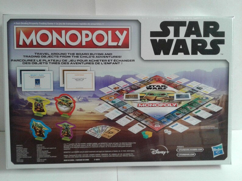 Star Wars the Mandalorian Monopoly Board Game Disney Hasbro Gaming - Etsy