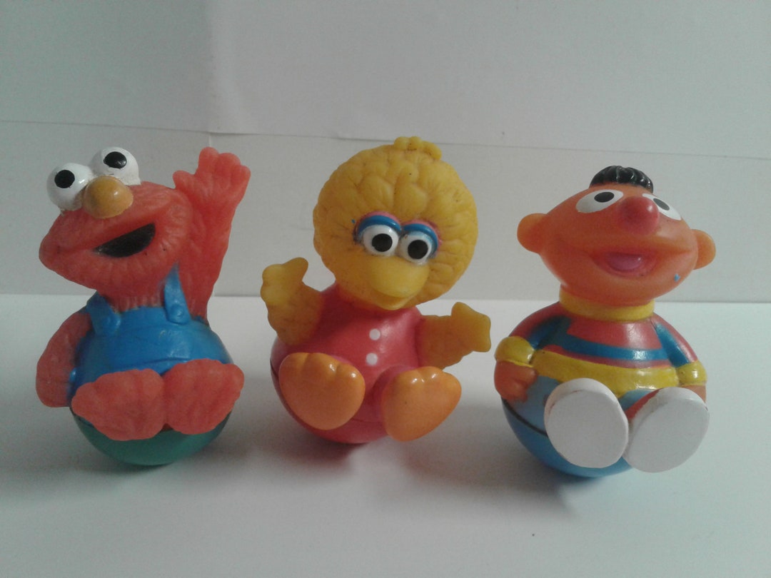 Set of 3 Roly Poly Pals Sesame Street Weeble Wobble Toys - Etsy