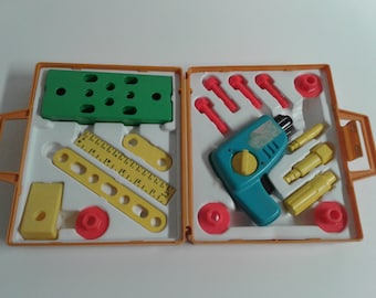 COMPLETE Vintage Fisher Price Tool Kit - 1980s, 1970s, Case, Drill ...