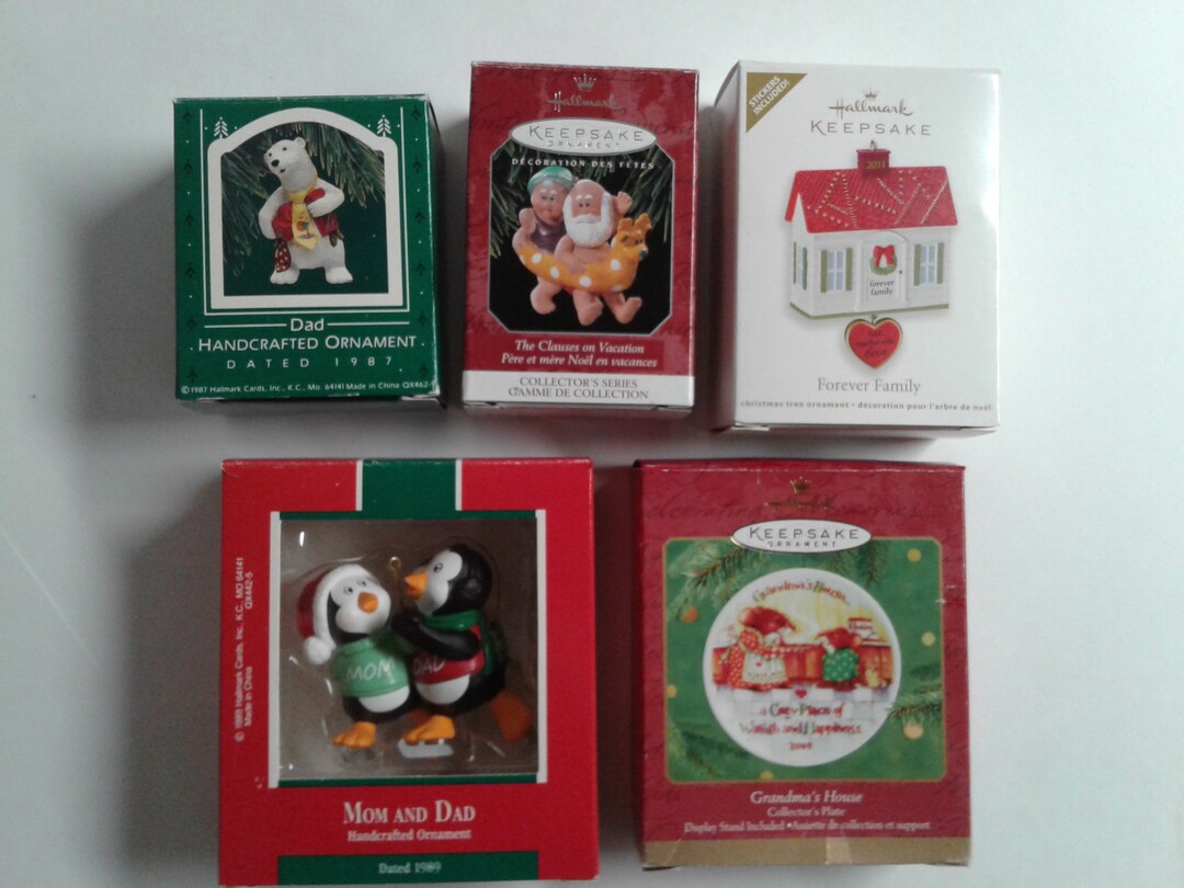 Lot of 5 Hallmark Ceramic Ornament (3) - Etsy