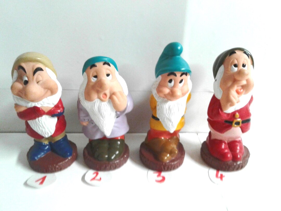 You Choose! Disney DWARFS 5.5 Inch Figures Rubber Squeaky Toys Snow ...