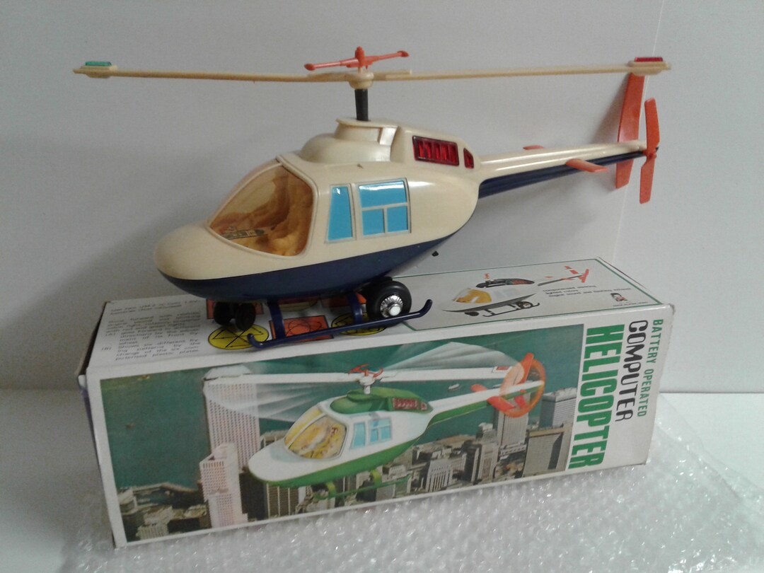 Vintage Battery Operated MC4 Computer Helicopter Plastic Toy- Works! - Etsy