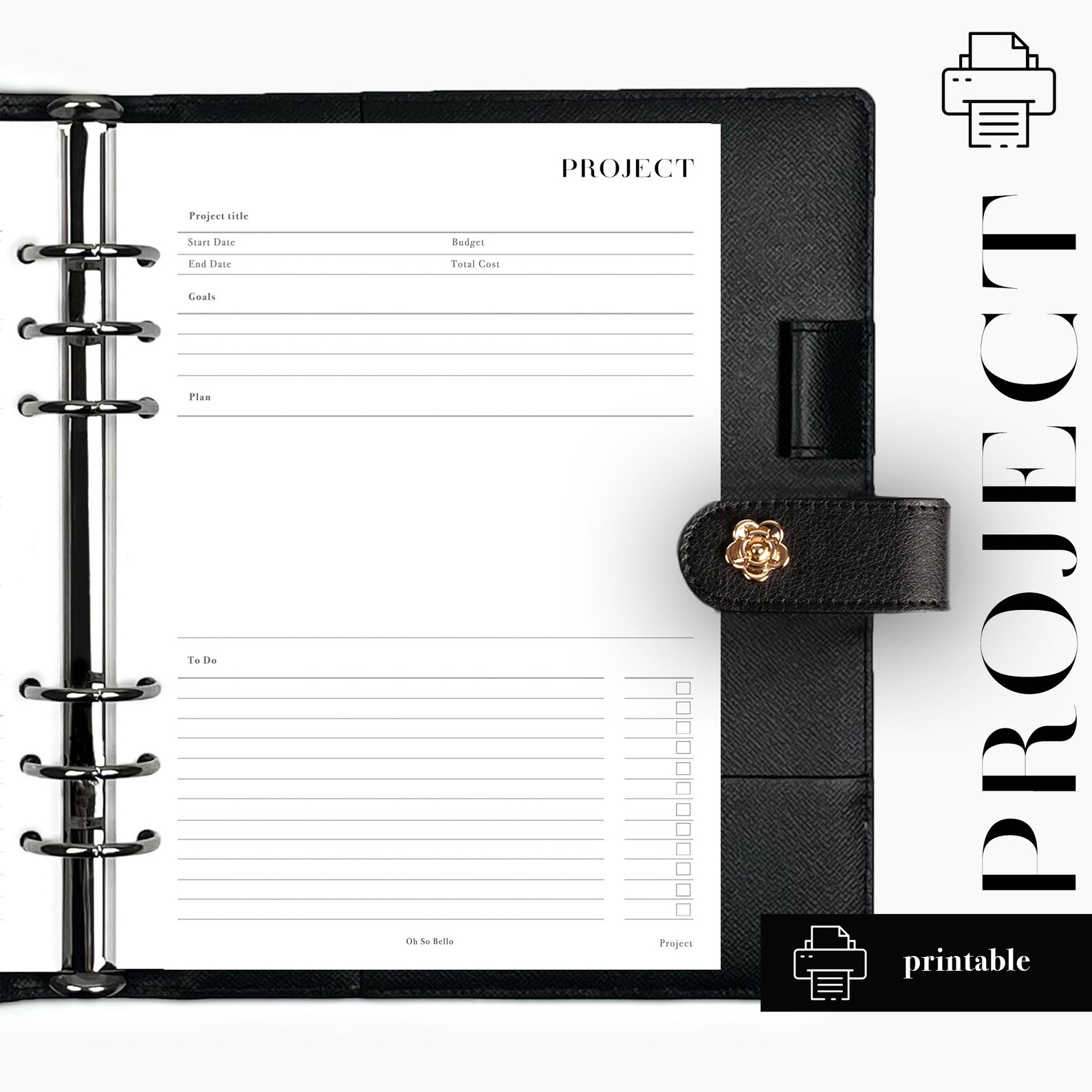 A5 Project Planner Inserts: Printable Planner Refill (digital Download ...