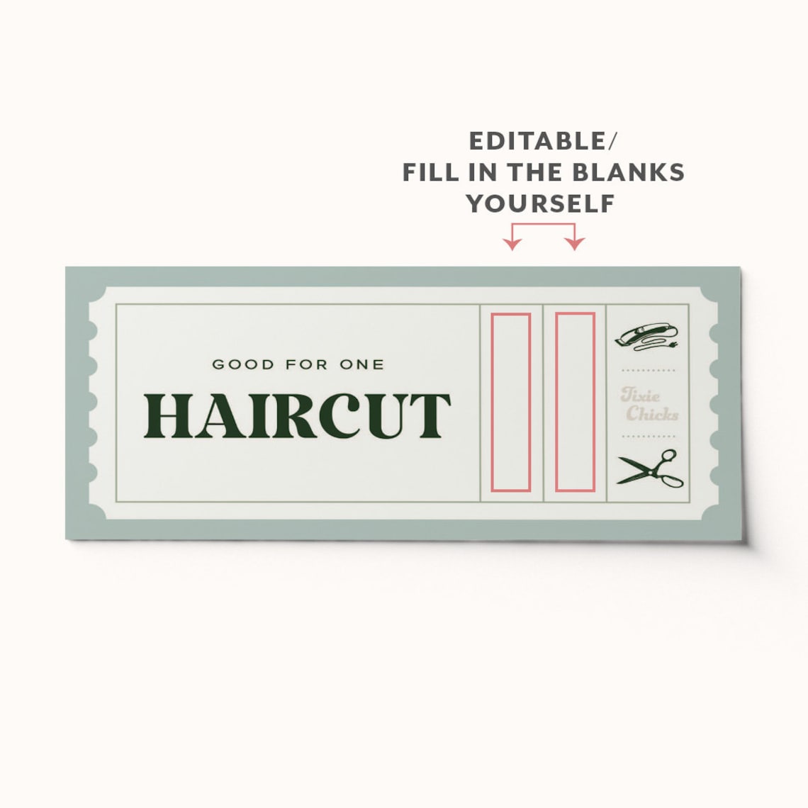 Custom Haircut Ticket Voucher • Surprise Activity • BEST SELLER ...