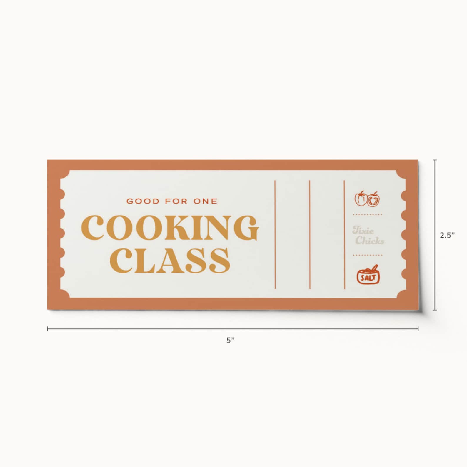 Custom Cooking Class Ticket Voucher • Surprise Activity • BEST SELLER ...