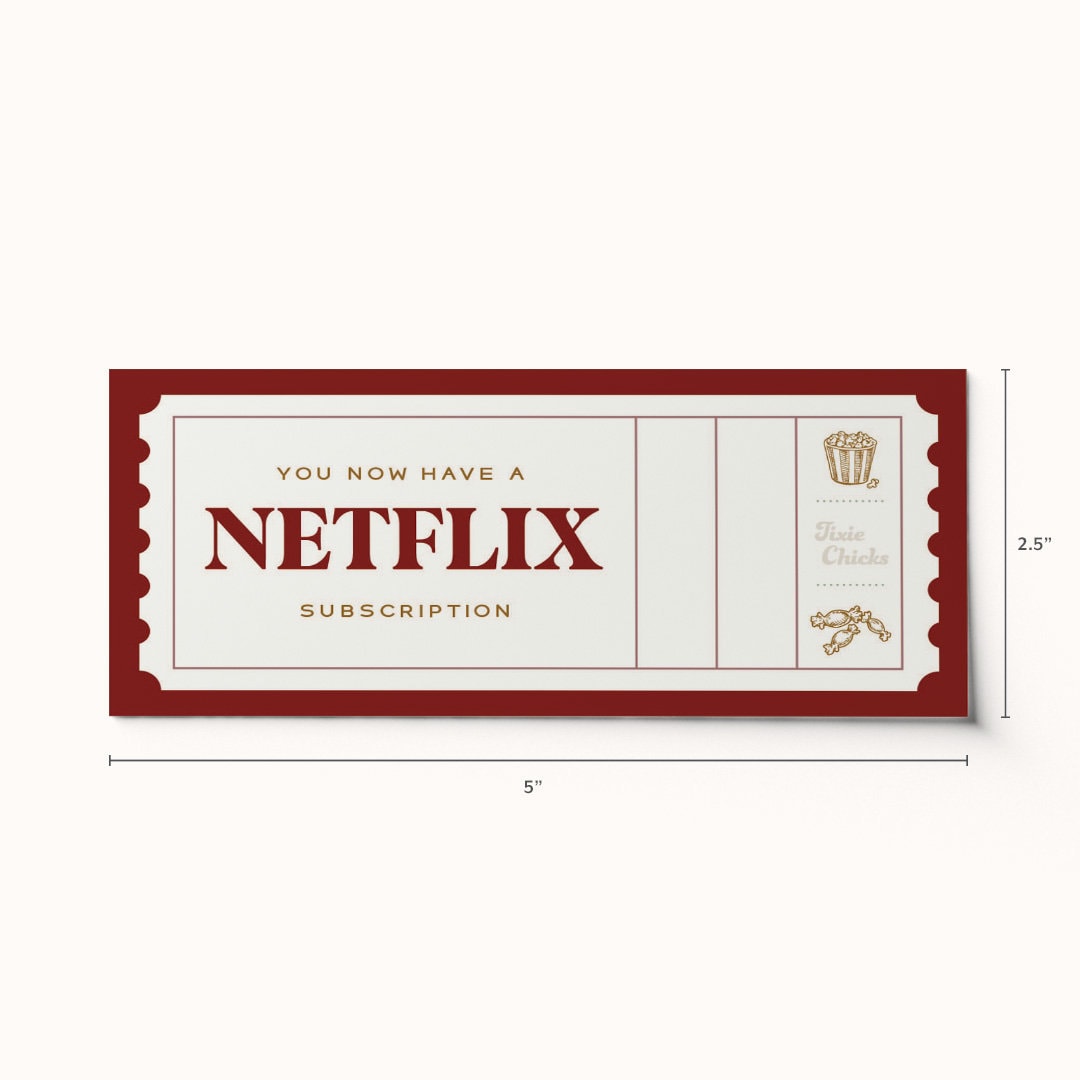 Custom Netflix Subscription Ticket Voucher • Surprise Gift • BEST ...
