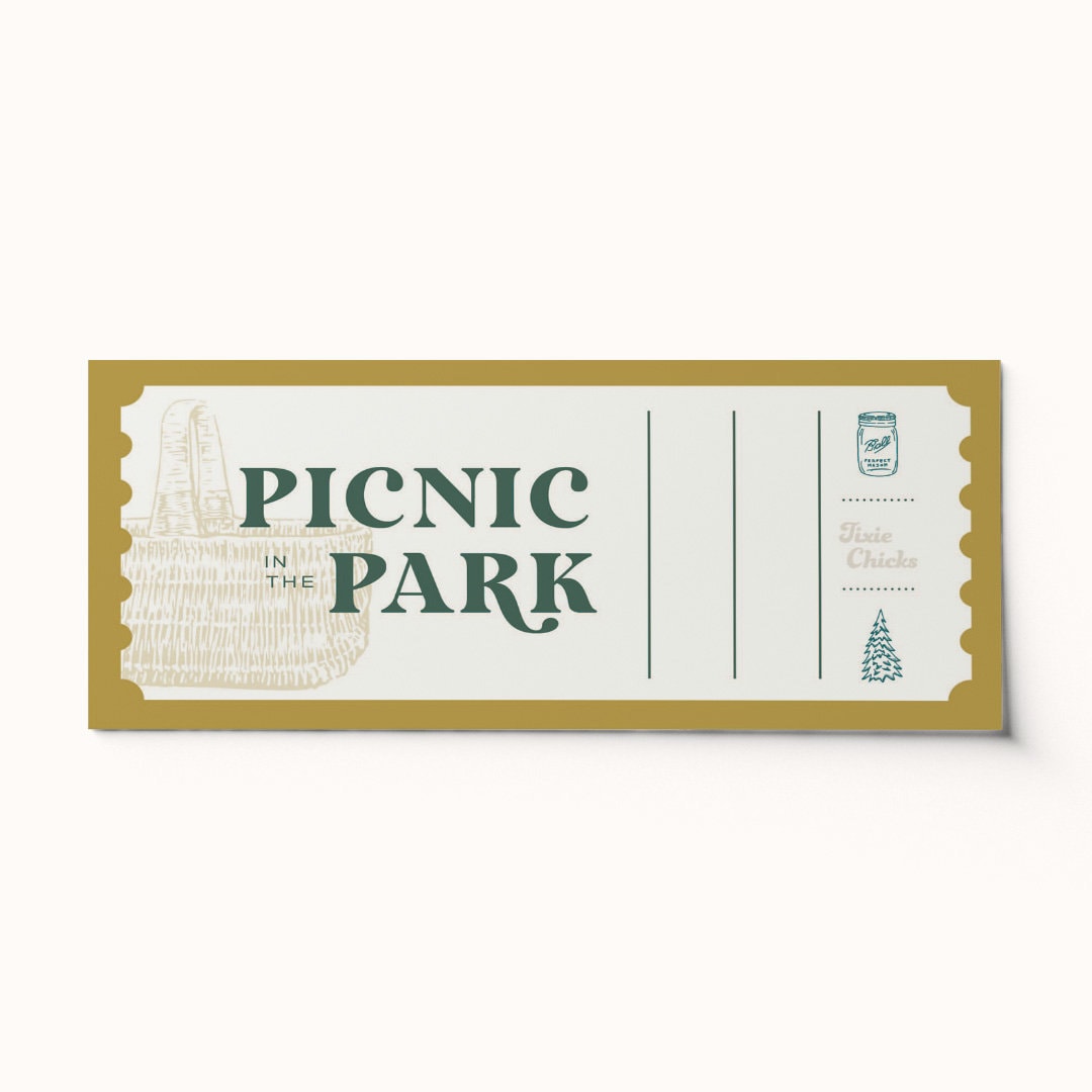 Custom Picnic Ticket Voucher • Surprise Date Activity • BEST SELLER ...