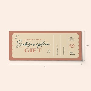 Custom Subscription Ticket Voucher Surprise Gift BEST - Etsy