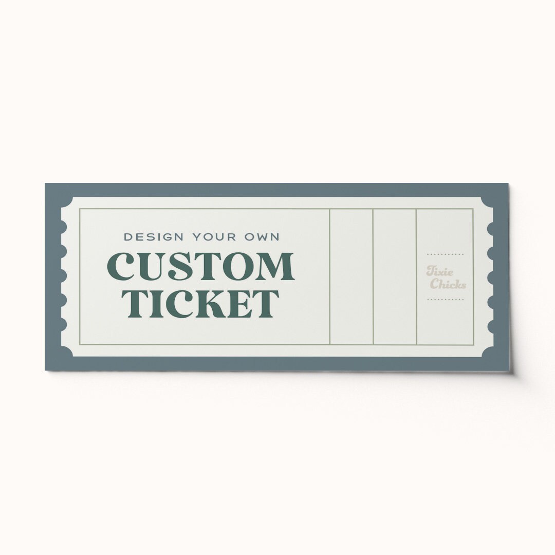 CUSTOM Ticket Voucher • Surprise Activity • Best Seller • Custom Gift ...