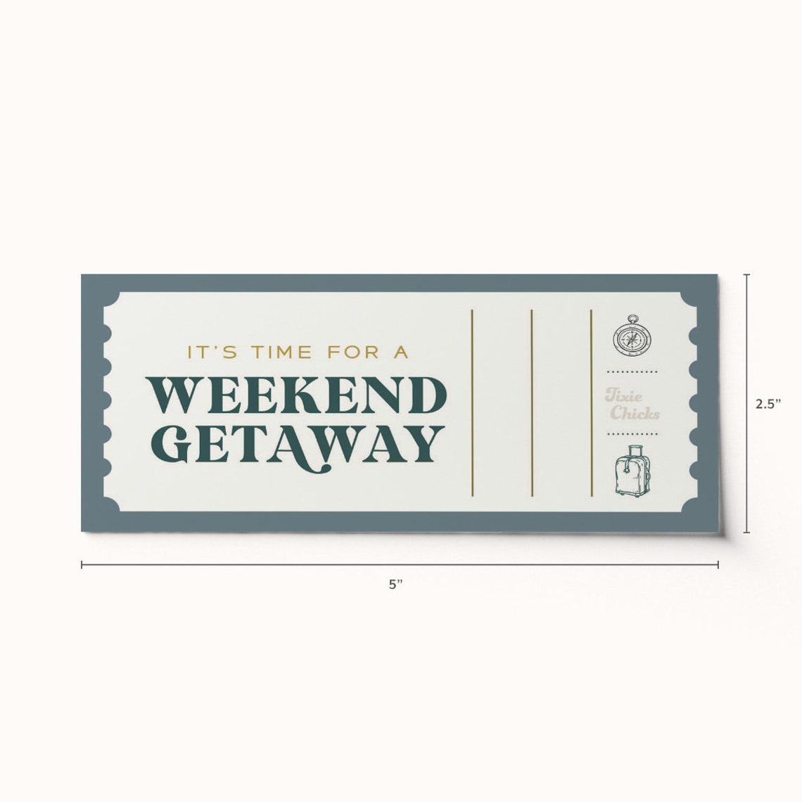 Custom Weekend Getaway Ticket Voucher • Surprise Trip Activity • BEST ...