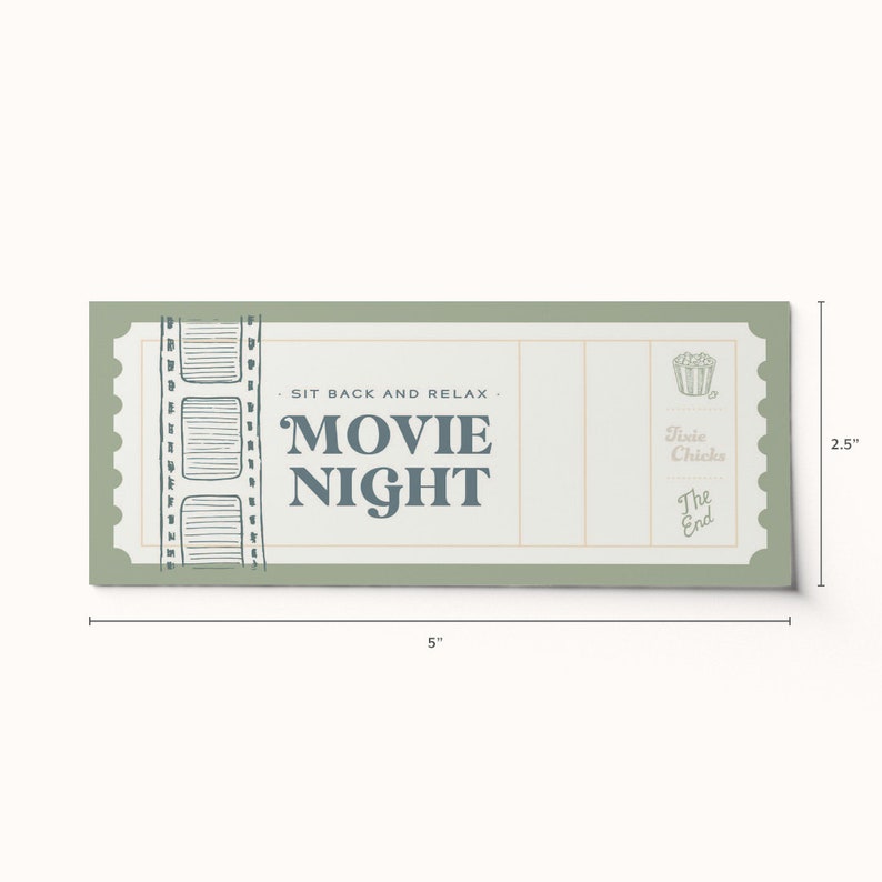 Custom Movie Night Ticket Voucher • Surprise Date Activity • BEST ...