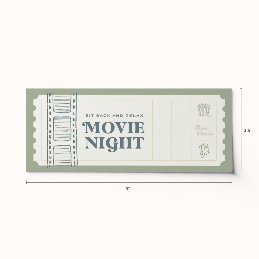 Custom Movie Night Ticket Voucher • Surprise Date Activity • BEST ...
