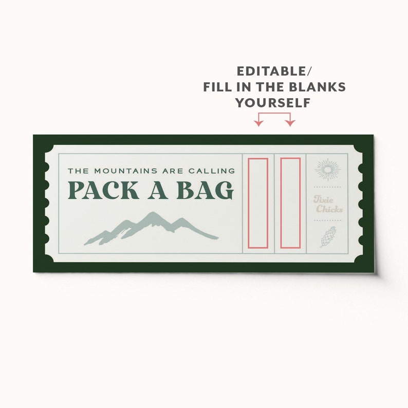 Custom Adventure Ticket Voucher • Surprise Adventure Activity • BEST ...