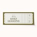 Custom Golf Lessons Ticket Voucher • Surprise Activity • BEST SELLER ...