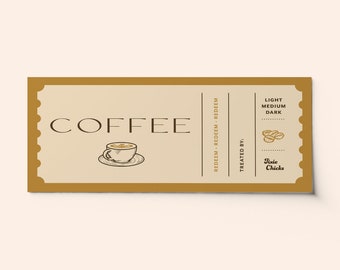 Coffee Ticket - Etsy