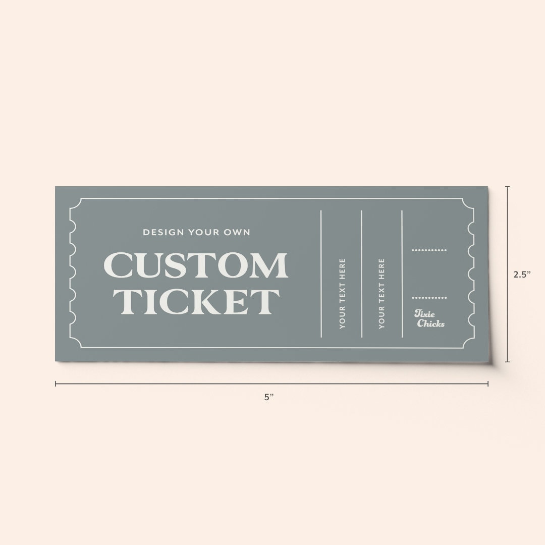 CUSTOM Ticket Voucher Surprise Activity Best Seller | Etsy