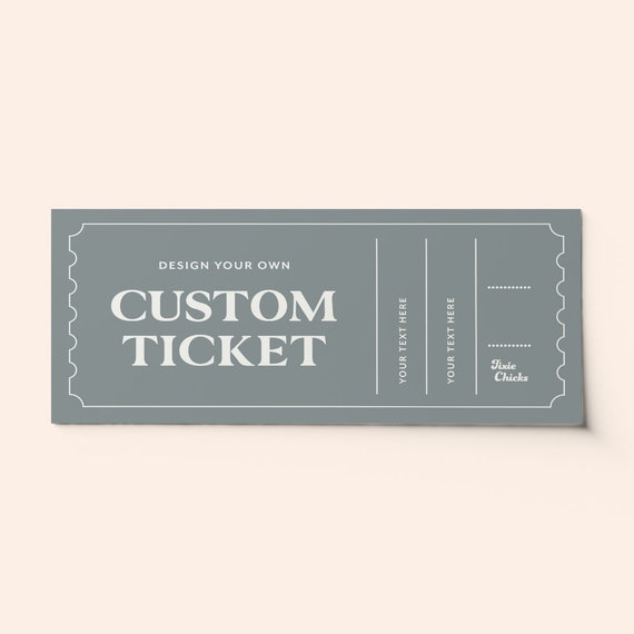 CUSTOM Ticket Voucher Surprise Activity Best Seller | Etsy