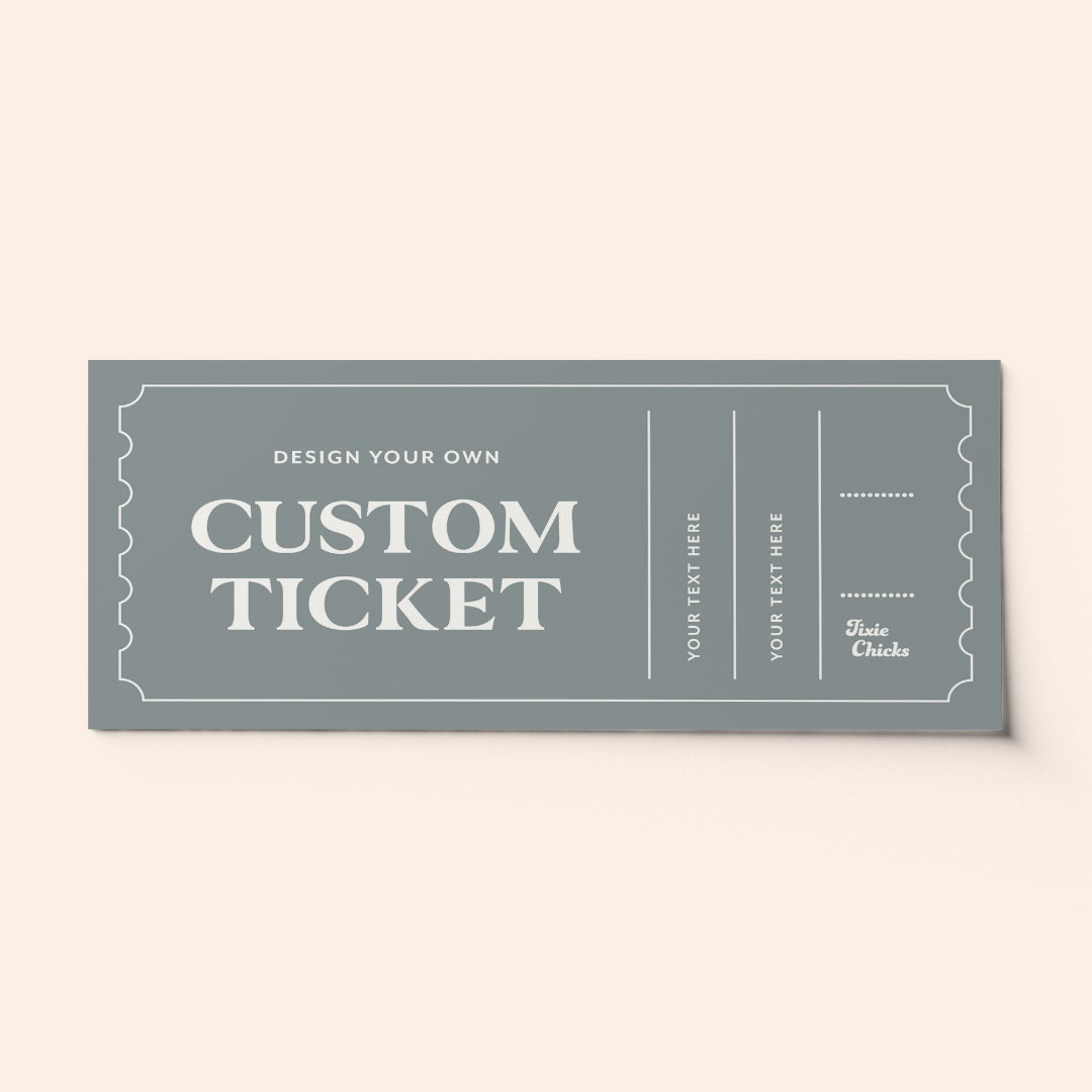 CUSTOM Ticket Voucher Surprise Activity Best Seller - Etsy
