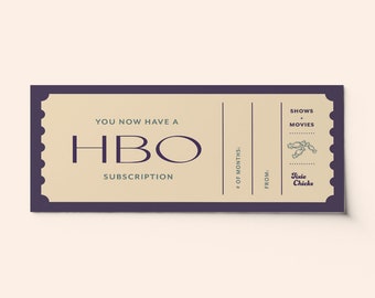 Custom Netflix Subscription Ticket Voucher Surprise Gift | Etsy