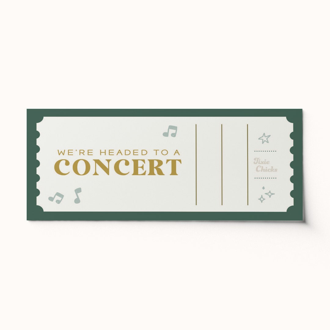 Custom Concert Trip Ticket Voucher • Surprise Trip Activity • BEST ...