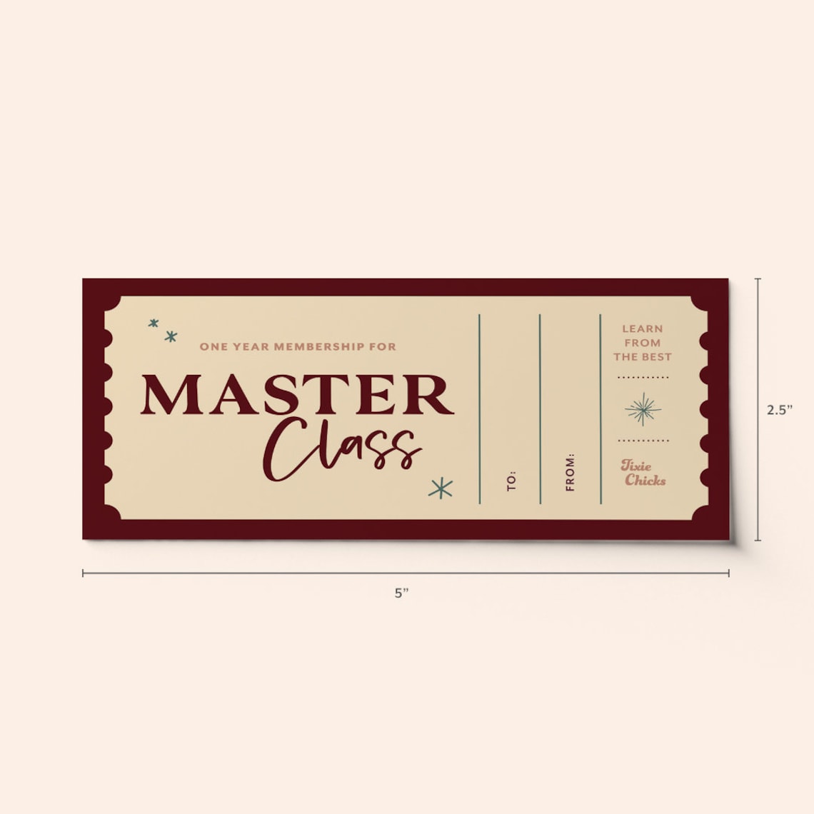 Custom Masterclass Subscription Ticket Voucher Surprise - Etsy