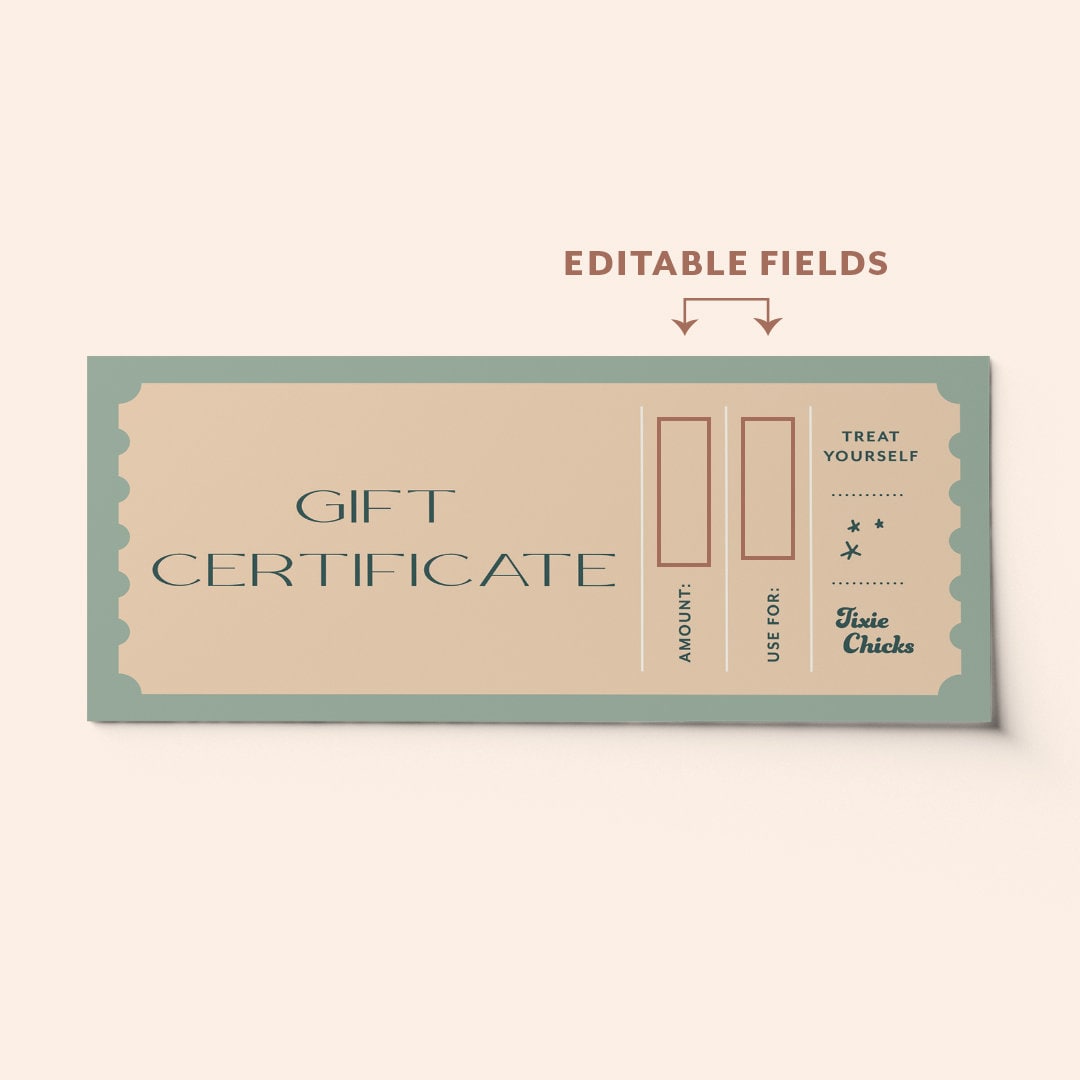 Custom Gift Certificate Ticket Voucher Surprise Activity - Etsy